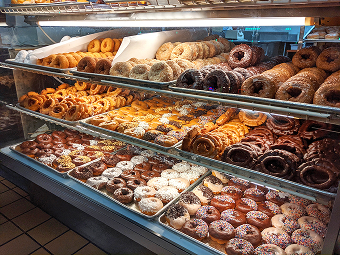Donut heaven exists, and it looks exactly like this&mdash;rows of handcrafted treasures waiting for their forever homes.