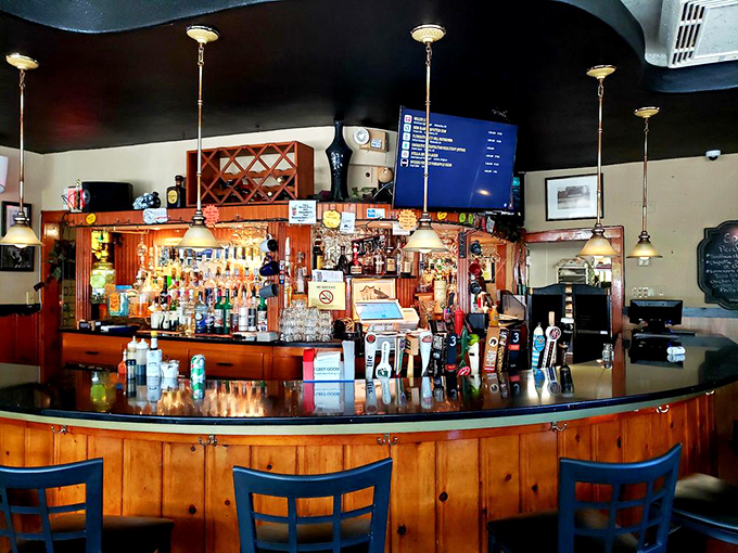 The circular bar creates a democratic drinking experience&mdash;everyone gets a front-row seat to the action. No bad angles in this theater of thirst-quenching.
