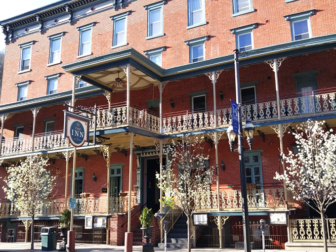 The Inn at Jim Thorpe has welcomed guests since 1849, its wrought-iron balconies practically begging you to sip morning coffee while watching the town wake up.