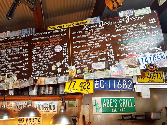 License plates don't just cover the walls - they tell stories of travelers who found this place and couldn't stop talking about it.