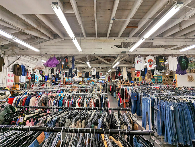 The sea of denim stretches as far as the eye can see &ndash; a blue jean lover's dream where the perfect pair of vintage Levi's awaits discovery.