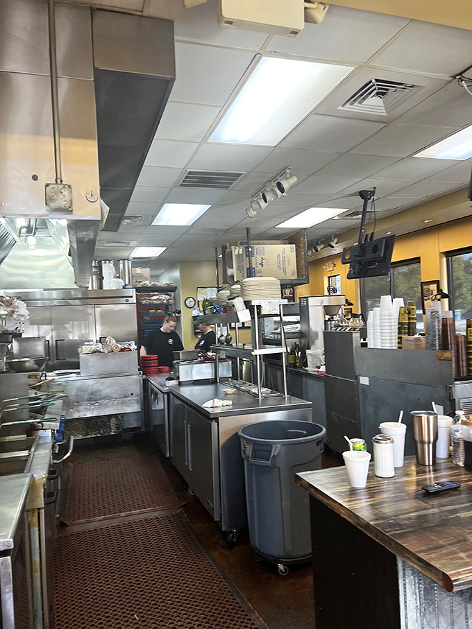 The kitchen's organized chaos is a beautiful thing to behold &ndash; where breakfast dreams are assembled with practiced precision.