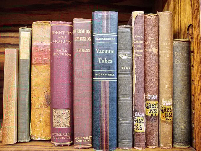 Academic treasures from another era. These vintage textbooks on philosophy and science are relics of intellectual history.