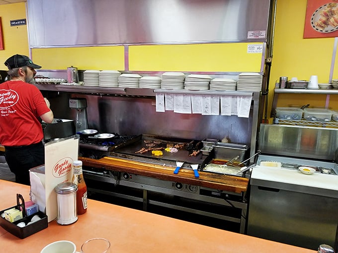 Where breakfast dreams materialize &ndash; the open kitchen has nothing to hide because when you're this good, transparency only enhances the experience.