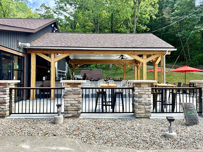 The outdoor patio offers fresh air for those who need a break from all that meat-induced euphoria. Nature and nurture in perfect balance.