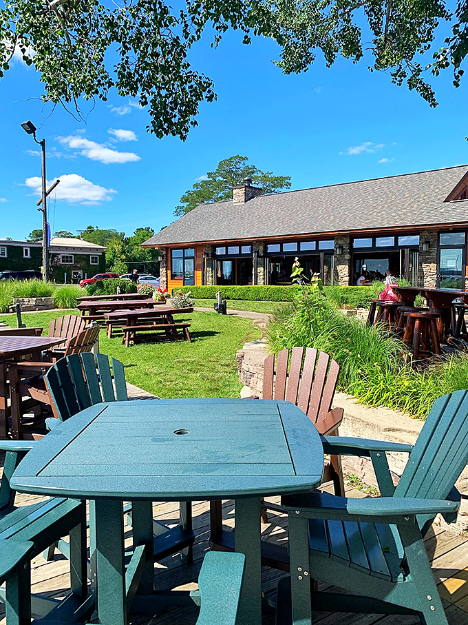 Adirondack chairs and fresh air dining &ndash; where the Great Lakes breeze serves as the perfect palate cleanser between courses.