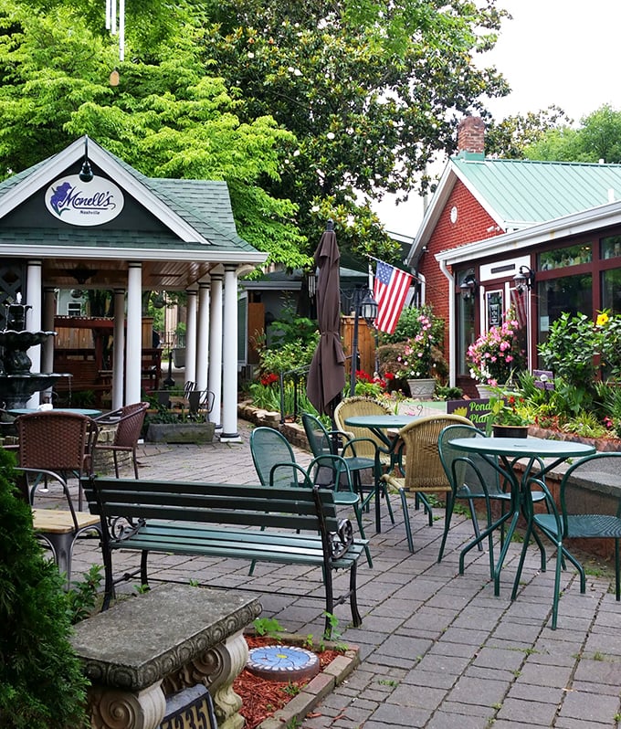 The outdoor seating area feels like the garden party you always wanted to host but never had the green thumb&mdash;or cooking skills&mdash;to pull off.