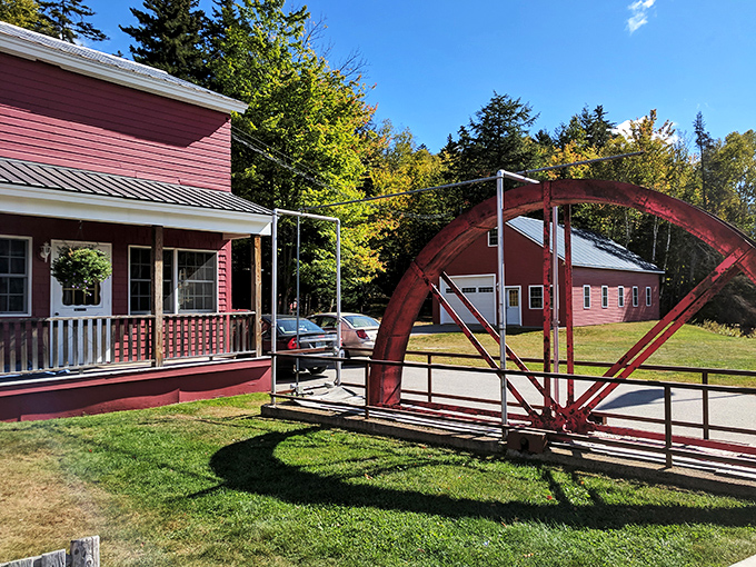 The actual waterwheel outside isn't just decorative&mdash;it's a nod to New Hampshire's industrial past and the perfect photo op after your maple syrup fix.