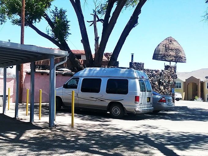 Even your car knows it's in for a treat &ndash; the parking area where vehicles wait patiently while their owners experience burrito bliss.