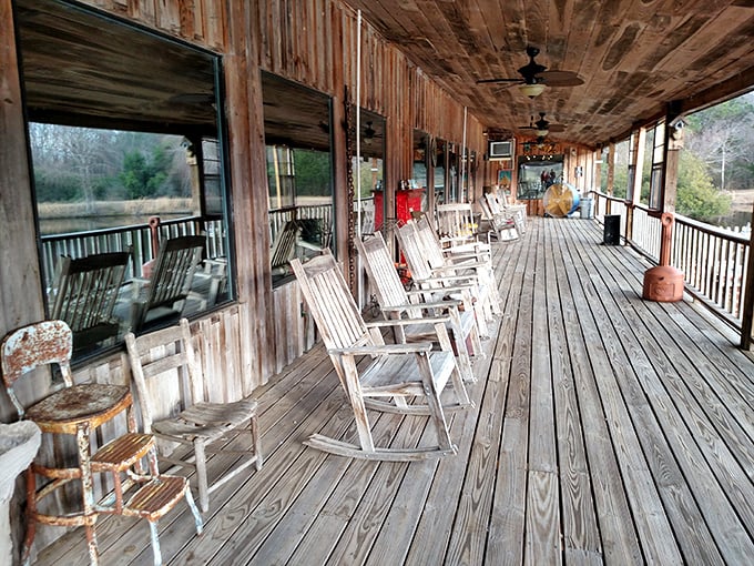 The front porch rocking chairs aren't just seating—they're time machines. The perfect spot to digest both your meal and the slower pace of rural Georgia.