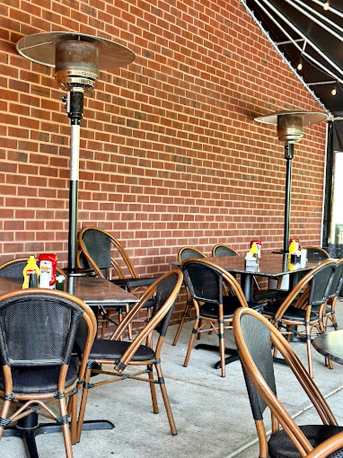 The outdoor patio at G&A's newer location offers fresh air with your comfort food&mdash;because sometimes you need sunshine with your gravy.