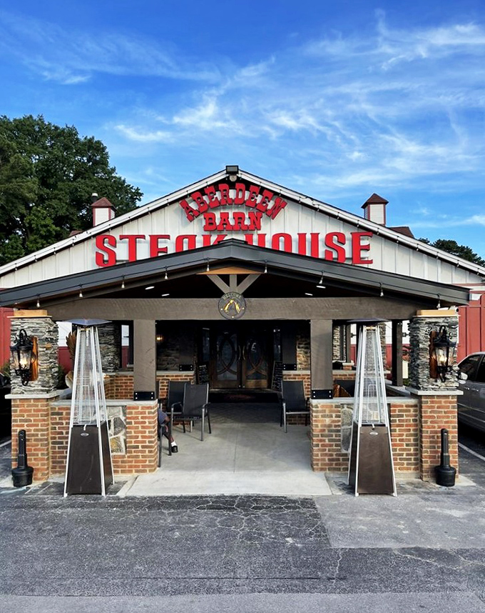 The entrance doesn't just welcome&mdash;it announces that you're leaving behind the world of food trends for the timeless territory of traditional steakhouse excellence.