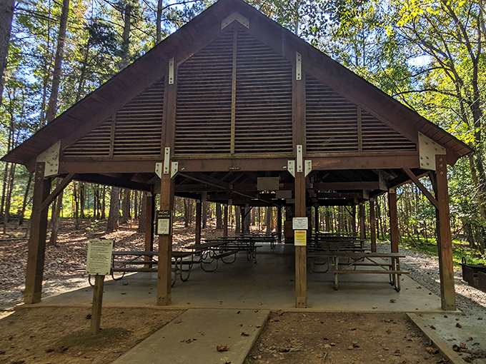 The perfect outdoor dining room doesn't need reservations or waitstaff&mdash;just picnic tables under a canopy of trees and conversation that flows freely.