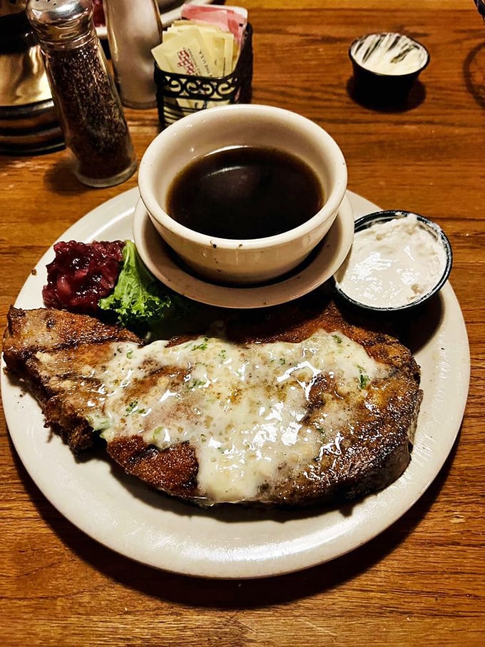 Prime rib bathed in garlic butter that's melting like a snowflake in spring&mdash;proof that sometimes the best things in life come with au jus.