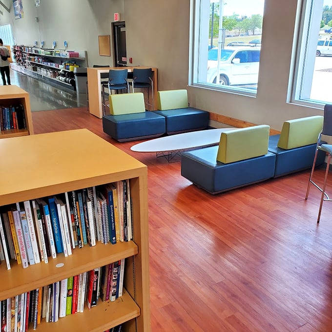 The modern reading nook proves Goodwill isn't just about the past&mdash;it's creating comfortable community spaces for browsing your potential purchases.