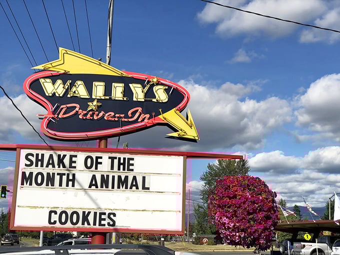 The classic neon sign doesn't just announce&mdash;it promises. When it advertises "Animal Cookies" shakes, resistance becomes futile.