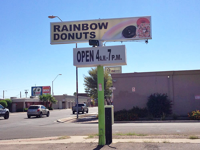 Open 4AM-7PM &ndash; because donut emergencies can happen at dawn, and they're prepared for the crisis.