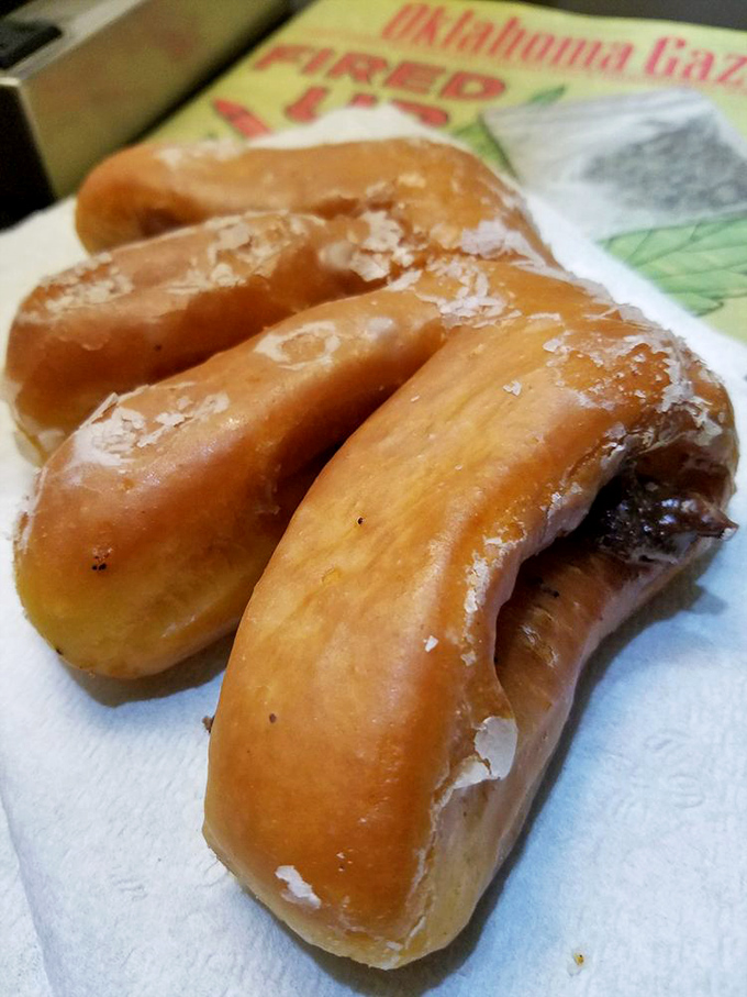 The infamous "Strong Pimp Hand" donuts&mdash;shaped with humor, fried with skill. Oklahoma's answer to New Orleans' risqu&eacute; king cake babies.