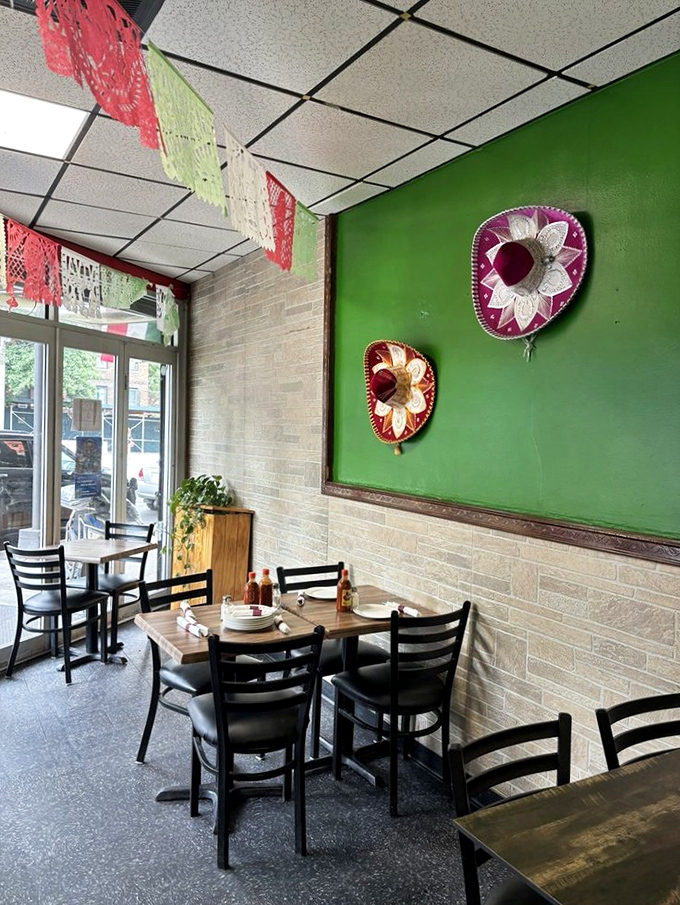 Their beverage display &ndash; where Mexican sodas in glass bottles stand at attention, ready to cool the heat of their spiciest offerings.