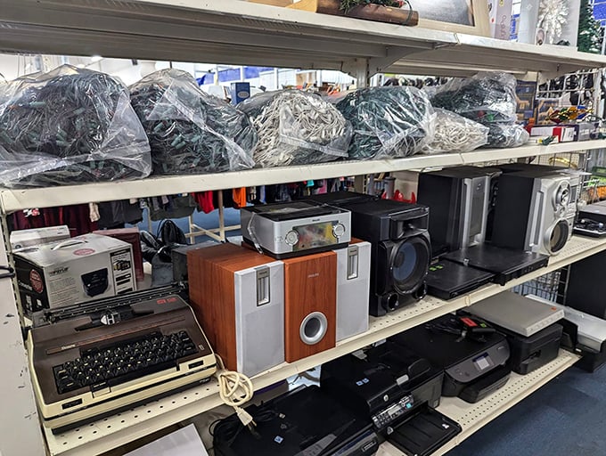 Welcome to the Island of Misfit Electronics! From typewriters to boomboxes, it's a nostalgic journey through tech history.