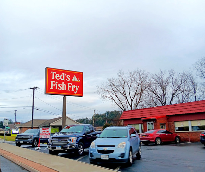 That classic red sign has been a Troy landmark for generations. Inside, they're still making fish fry sandwiches that taste like childhood memories.