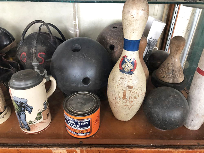 A treasure trove of bowling artifacts&mdash;each weathered pin and ball carries stories of perfect games and near misses.