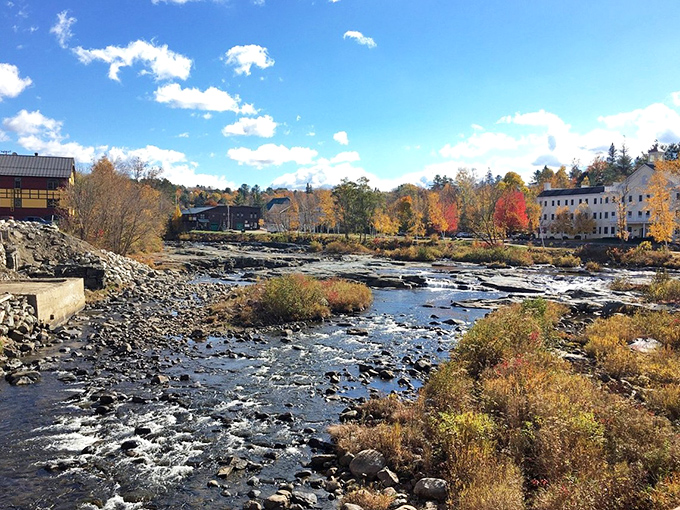 Autumn transforms Littleton's riverscape into nature's finest watercolor, where rushing waters provide the soundtrack to fall's visual symphony.