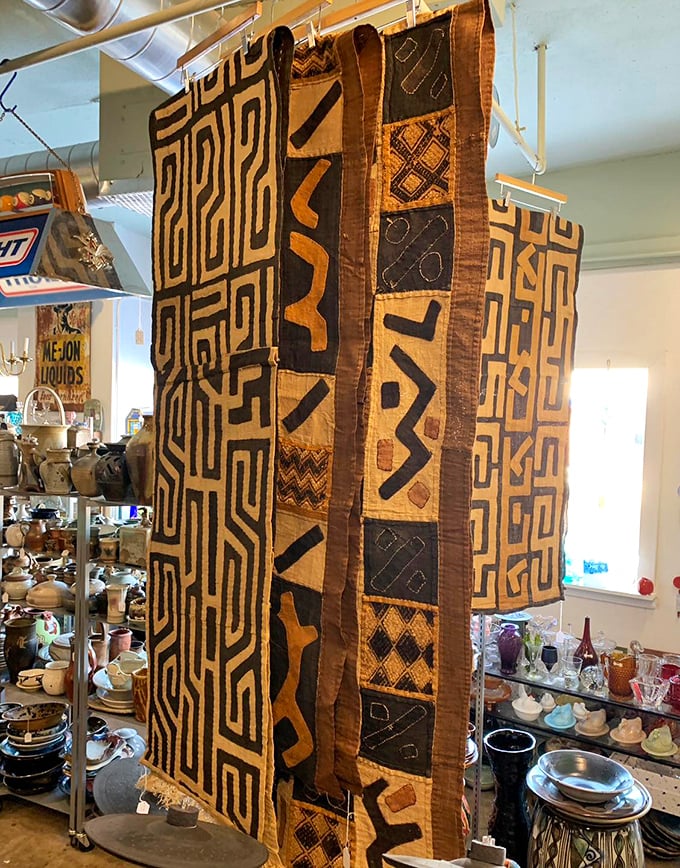 These hanging textiles showcase geometric patterns that feel simultaneously ancient and contemporary. Art for your walls that connects cultures.