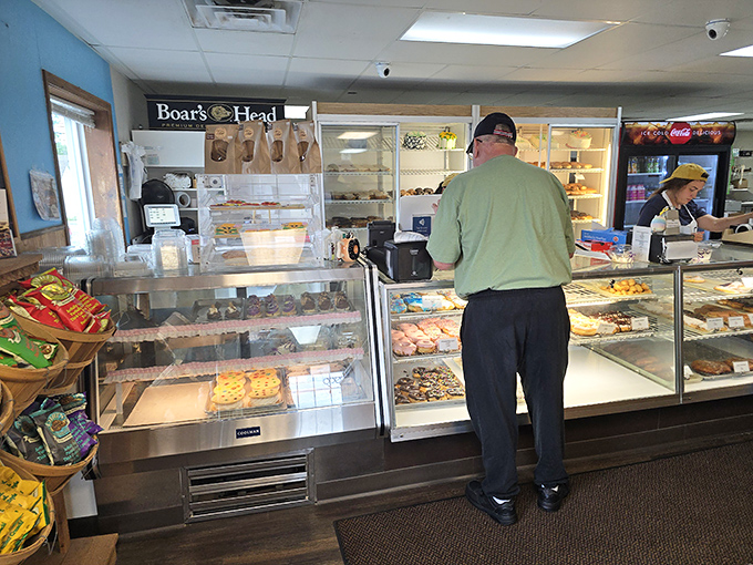 Every small-town bakery needs these display cases &ndash; transparent barriers between good intentions and inevitable indulgence.