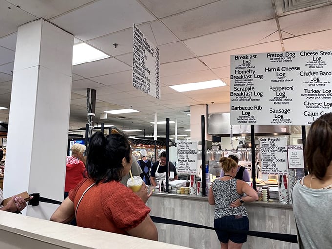 The universal language of "I'll take one of everything" being spoken at counters where patience is rewarded with pretzel perfection.