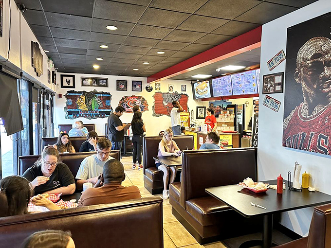 The restaurant hums with that perfect energy where good food turns strangers into momentary friends united by the universal language of "mmmmm."