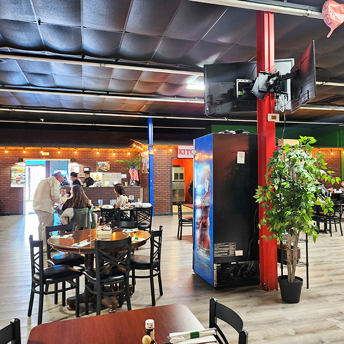 The dining room during the lunch rush&mdash;where Mountain View residents know the secret to breaking up the workday is a plate of Los Locos magic.