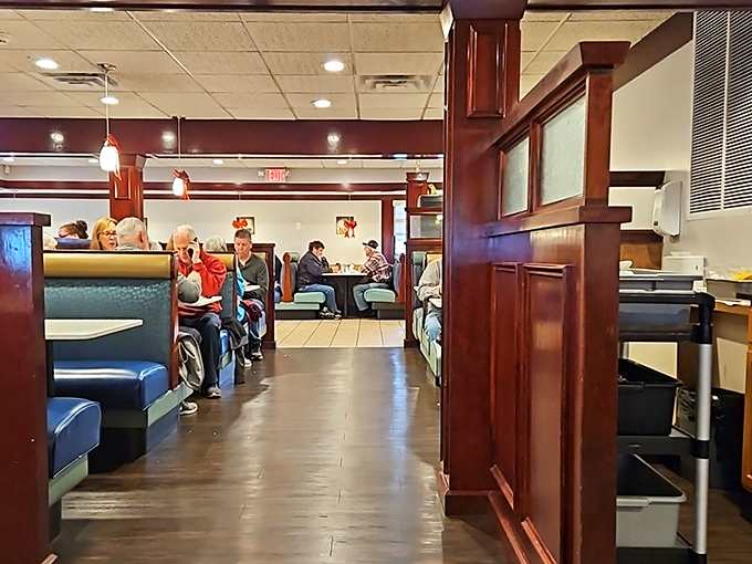 The dining room hums with the symphony of forks meeting plates and conversations that matter only to those having them.