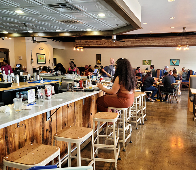 The breakfast bar&mdash;where strangers become friends united by the universal language of "pass the hot sauce, please."