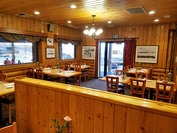 A dining room where memories are made between bites of prime rib. Wood paneling never went out of style here&mdash;it never had to.