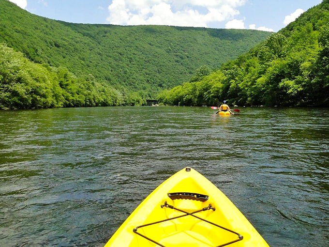Gliding along the Lehigh by kayak offers a perspective you simply can't get from land. This is Pennsylvania's answer to a Zen garden.
