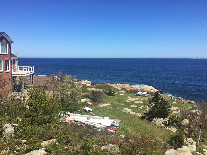 Sailboats rest in Rockport Harbor like a fleet of elegant, patient explorers waiting for their next adventure on the horizon.