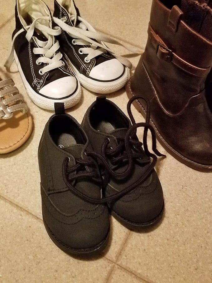 The shoe section tells stories with every sole&mdash;from barely-worn Converse to boots that have already broken in nicely for you.