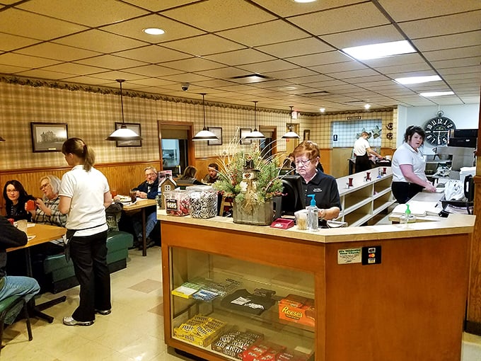 The front counter staff&mdash;the gatekeepers to pie paradise&mdash;efficiently orchestrating the daily dance of hungry customers and heavenly desserts.