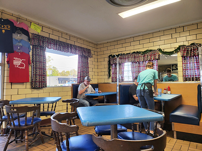 The dining room's vintage charm isn't manufactured by a design firm&mdash;it evolved naturally over decades of serving hungry Toledoans.