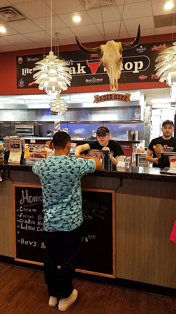 Where the magic happens&mdash;the ordering counter where cheesesteak dreams are both articulated and fulfilled by the experts.