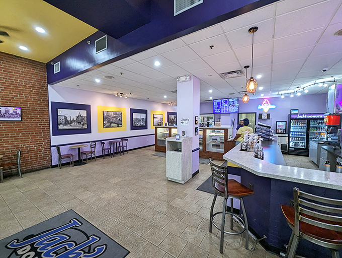 The barista bar where magic happens—coffee and donuts united under one roof, proving that some relationships really are meant to last forever.