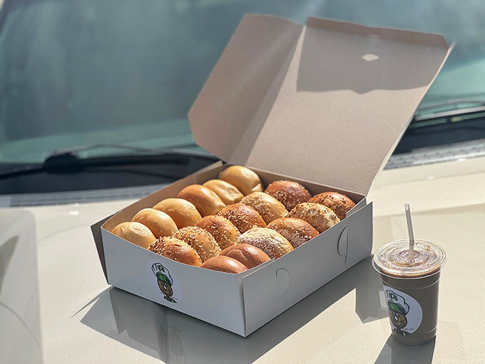 The breakfast convoy&mdash;a dozen bagels and coffee ready to transform your morning meeting from mundane to magnificent.