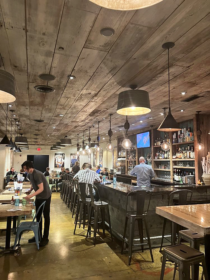 The bustling interior hums with the sound of happy diners&mdash;proof that word has definitely gotten out about this seafood sanctuary.