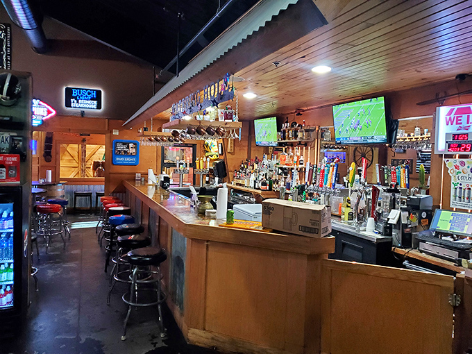 A bar that invites you to pull up a stool and stay awhile, where sports on TV and cold drinks create the perfect pre-dinner lobby.