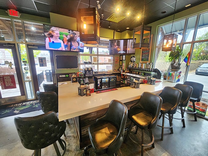 The bar area proves that great sandwiches deserve great drinks. It's not a pairing&mdash;it's a partnership.