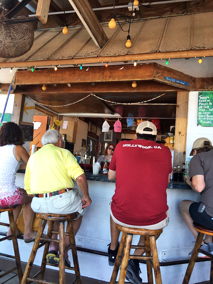 The bar area&mdash;where locals share fishing tales that grow taller with each cold beverage. Pull up a stool and join the conversation.