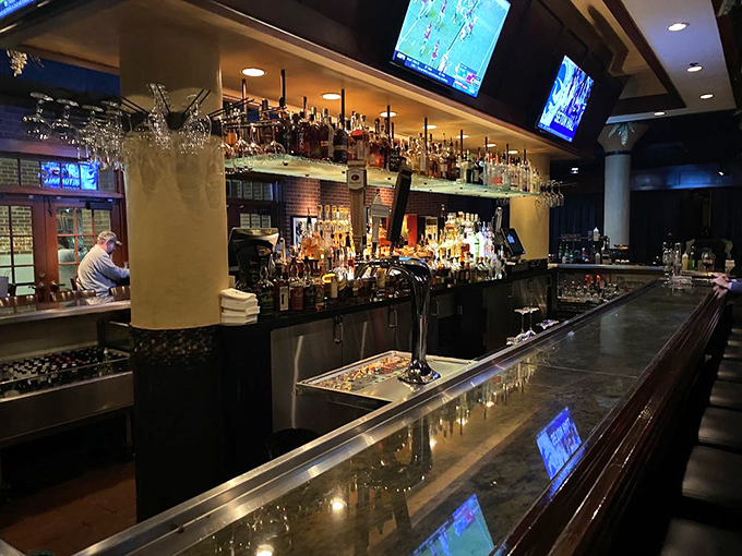 A bar that gleams with promise, where the bottles stand like soldiers ready to serve in the battle against ordinary evenings.