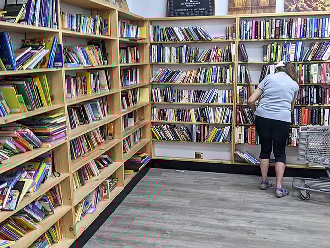 A library without late fees where every book has already been broken in for you. These shelves contain more stories than just the ones printed on the pages.
