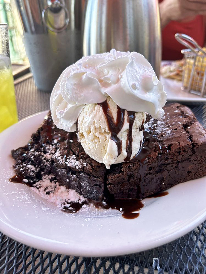 This brownie sundae doesn't just end a meal&mdash;it's the grand finale with a standing ovation of vanilla ice cream and whipped cream.